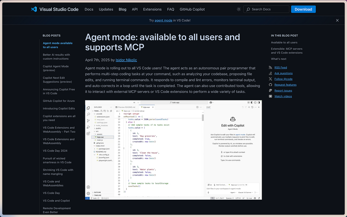 VSCode Agent Mode: Review | by Alex Dunlop | Vibe Coding