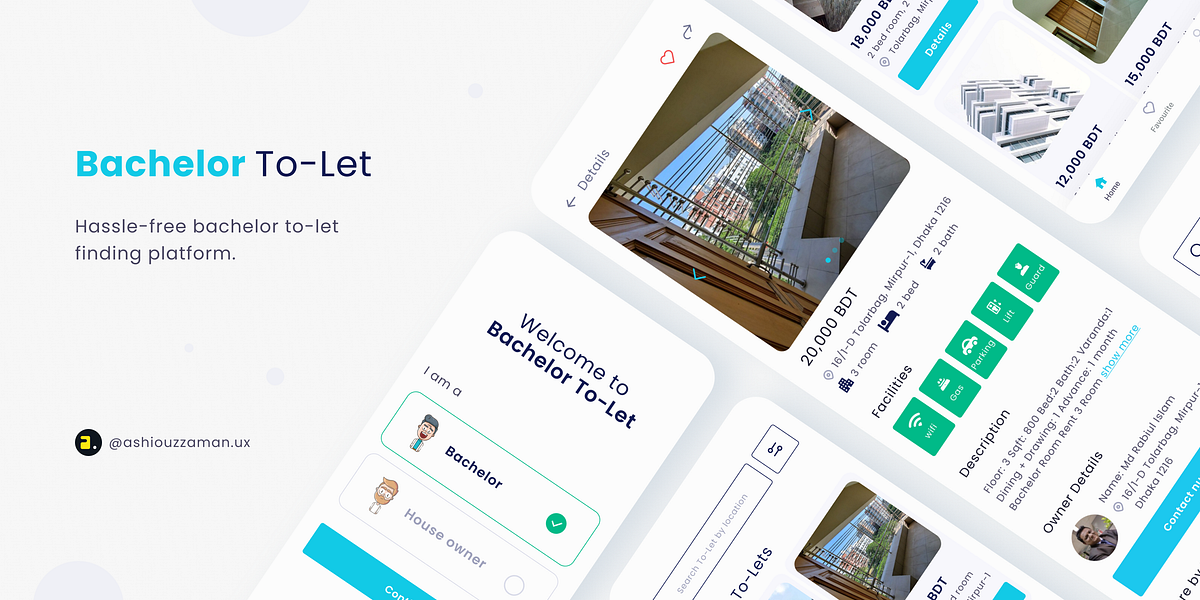 Bachelor To-Let App: UI/UX Case Study — Part 01 | by Md Ashiouzzaman ...