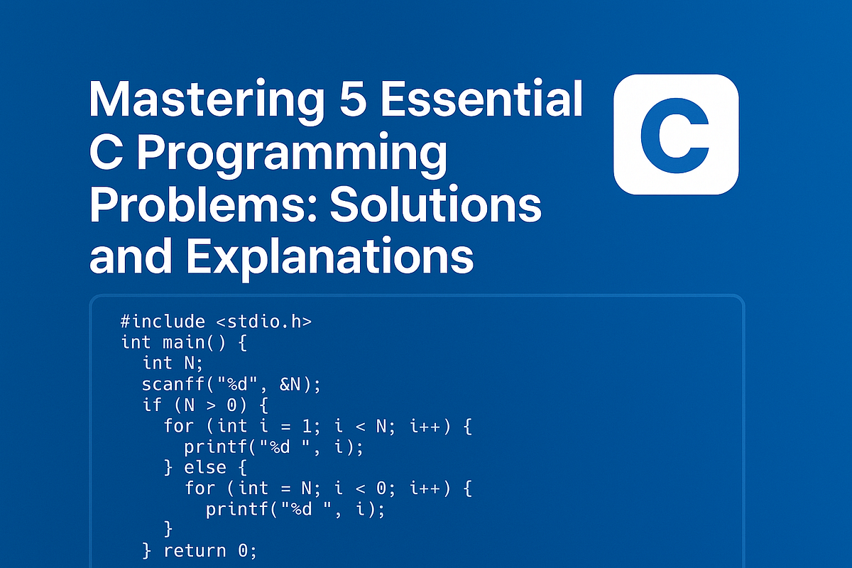 5 Essential C Programming Problems with Solutions | Medium