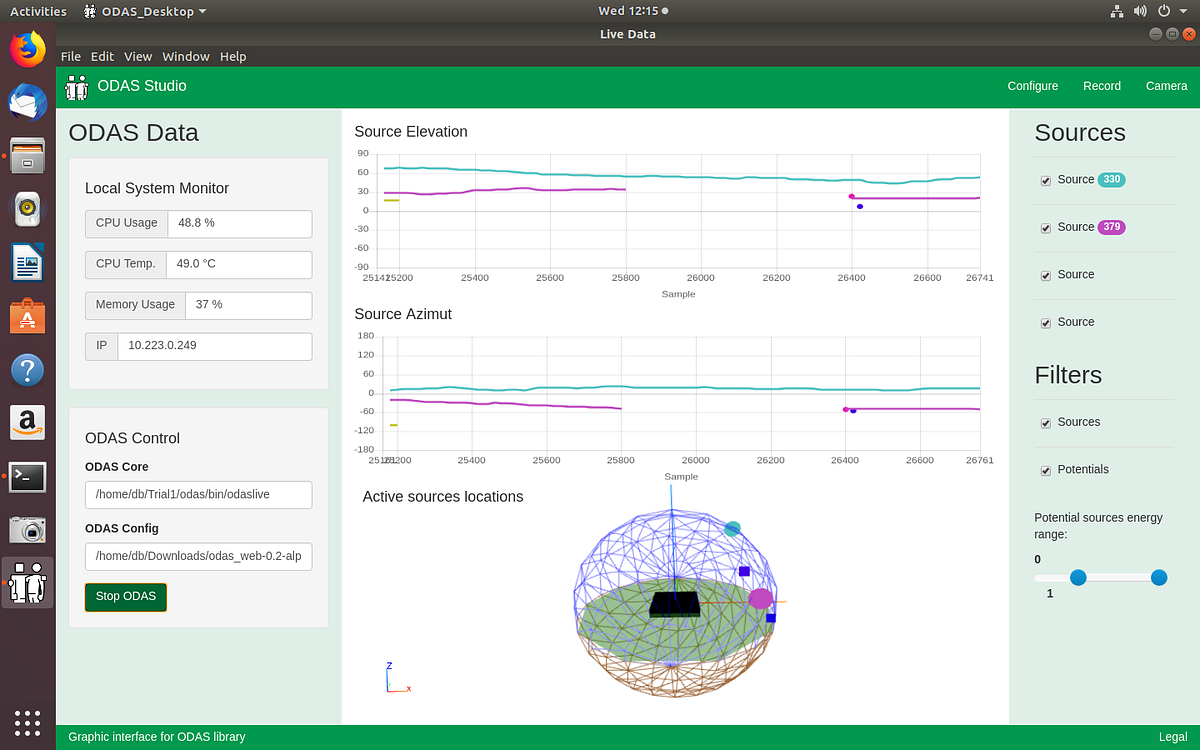 Odas Open Embedded Audition System — Sound Source Localization