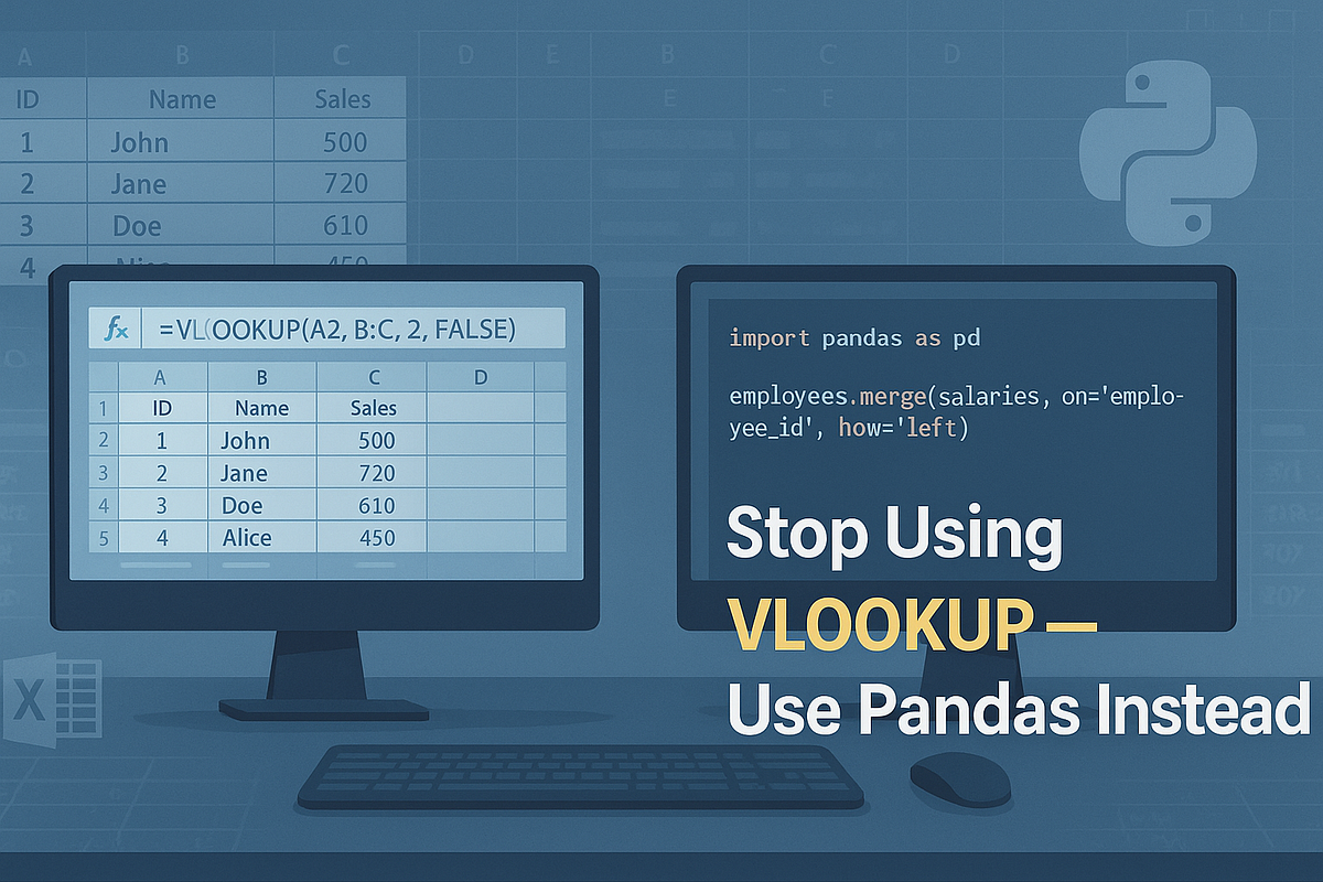Stop Using VLOOKUP — Use Pandas Instead | by Hash Block | Jul, 2025 | Medium