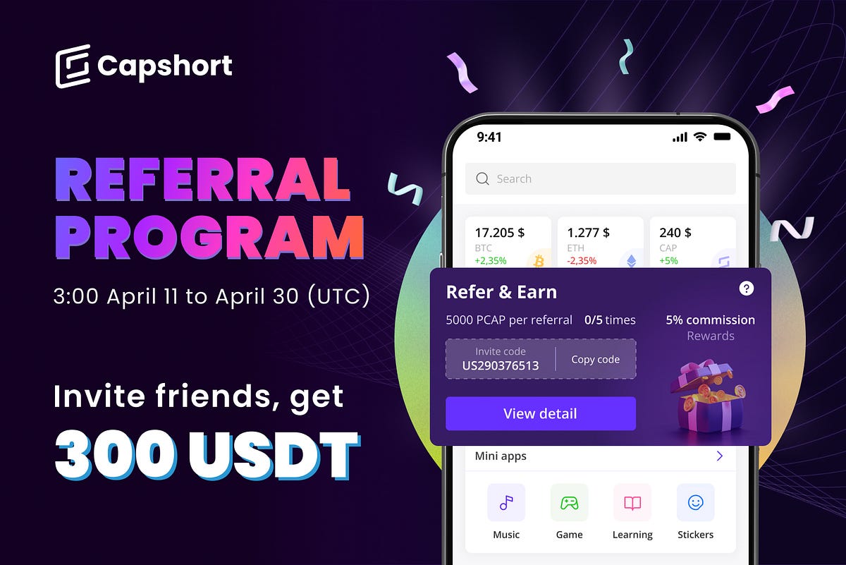 STEP BY STEP TO JOIN THE REFERRAL PROGRAM | by Capshort | Medium