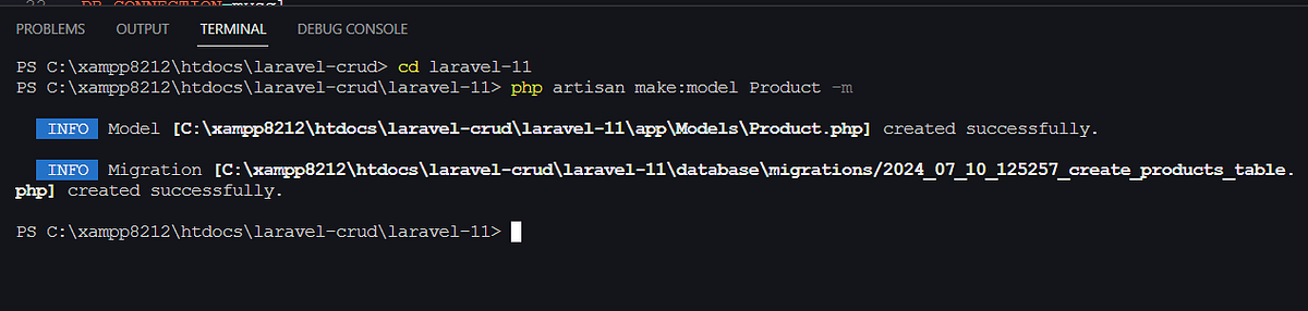 02. MODEL DAN MIGRASI PADA LARAVEL-11 | by Gung Tia | Medium