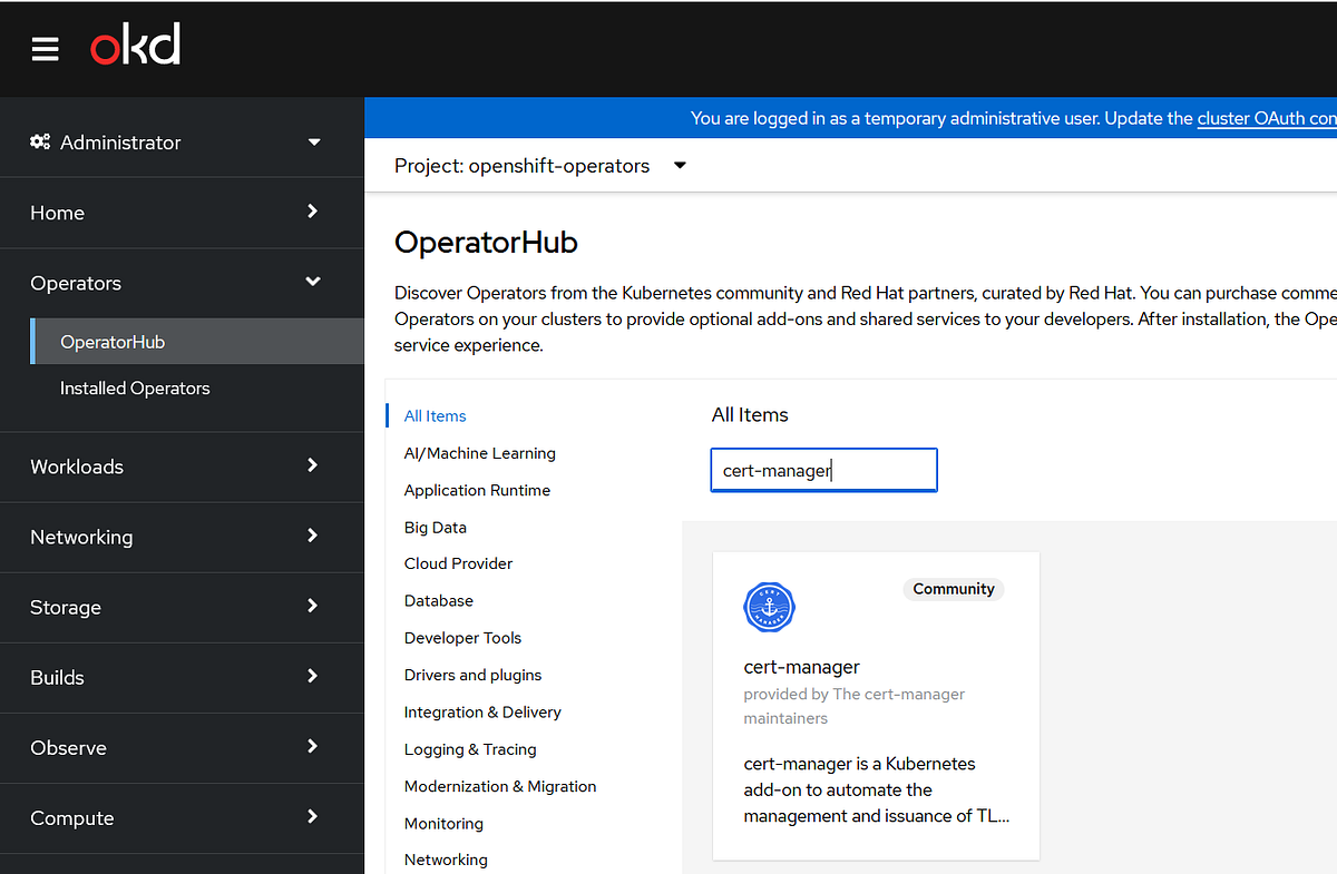 Using Cert-Manager in OpenShift/OKD. Part 1 — installation and integration with AWS Route53 ...