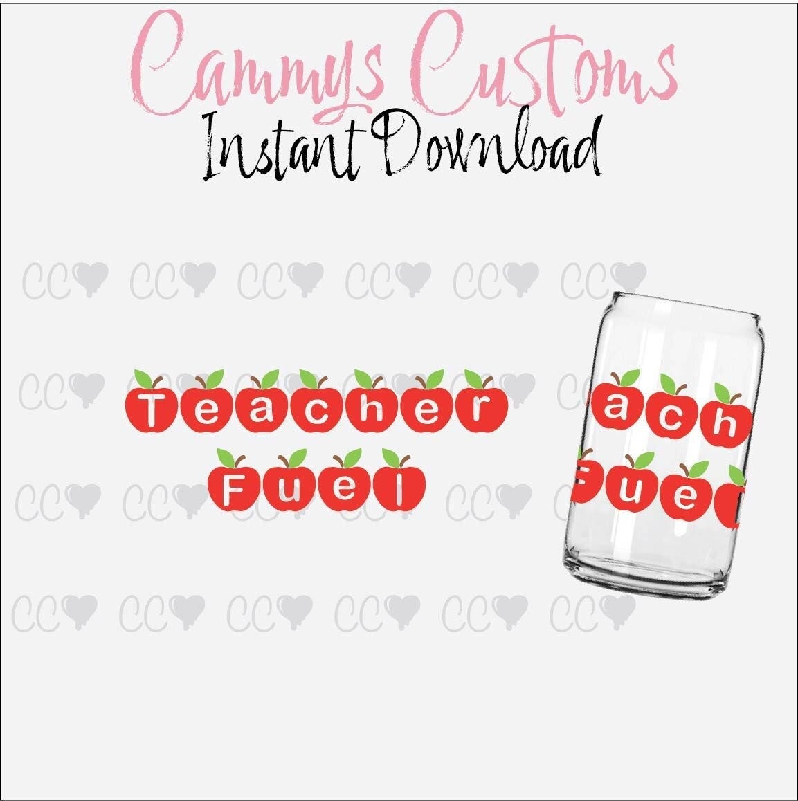 Libbey Glass Teacher Fuel SVG | Teacher SVG | Instant Download | Apple ...