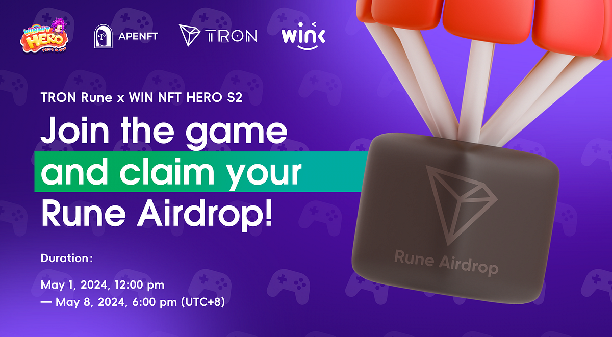 TRON Rune & WIN NFT HERO S2: Join the game and claim your Rune Airdrop ...