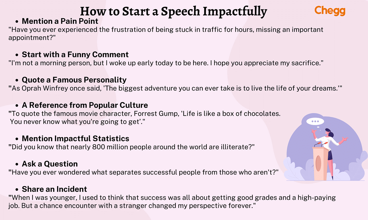 7 Innovative Tips To Start A Speech Captivate Your Audience Chegg