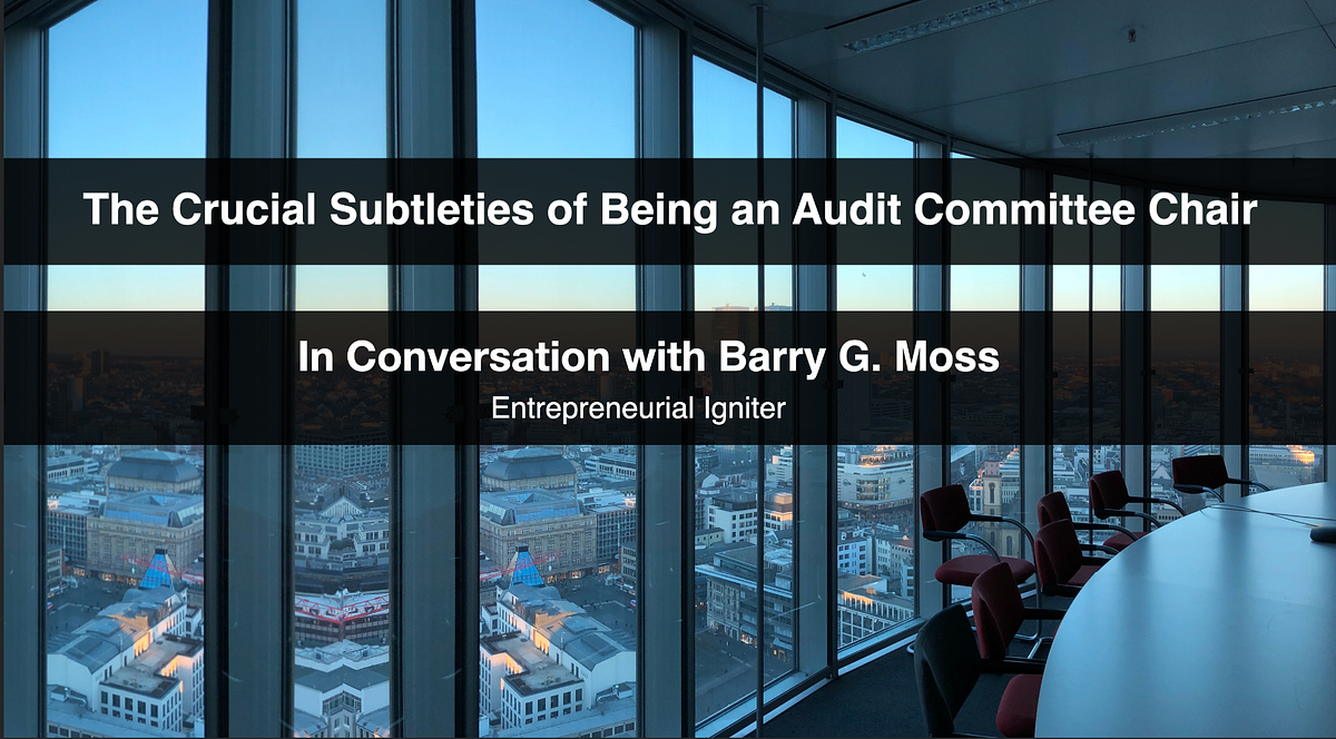 In conversation with Barry G. Moss - The Crucial Subtleties of Being an ...