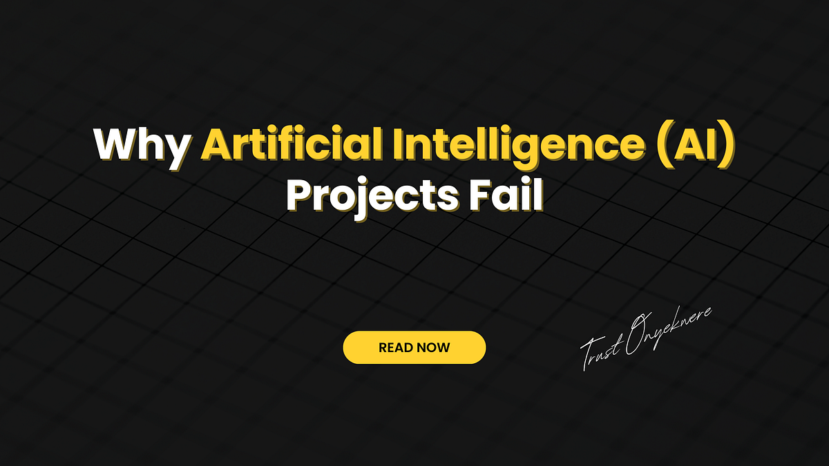 Why Artificial Intelligence (AI) Projects Fail | by Trust Onyekwere ...
