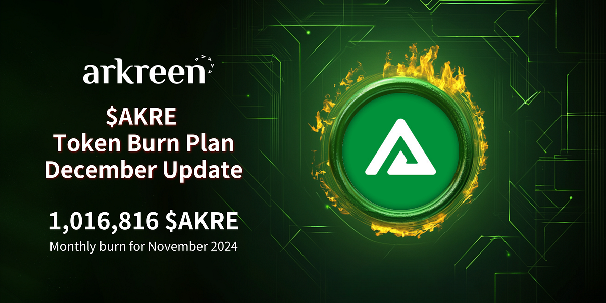 Arkreen’s Monthly $AKRE Burn Plan December Update: Over 1M Tokens ...
