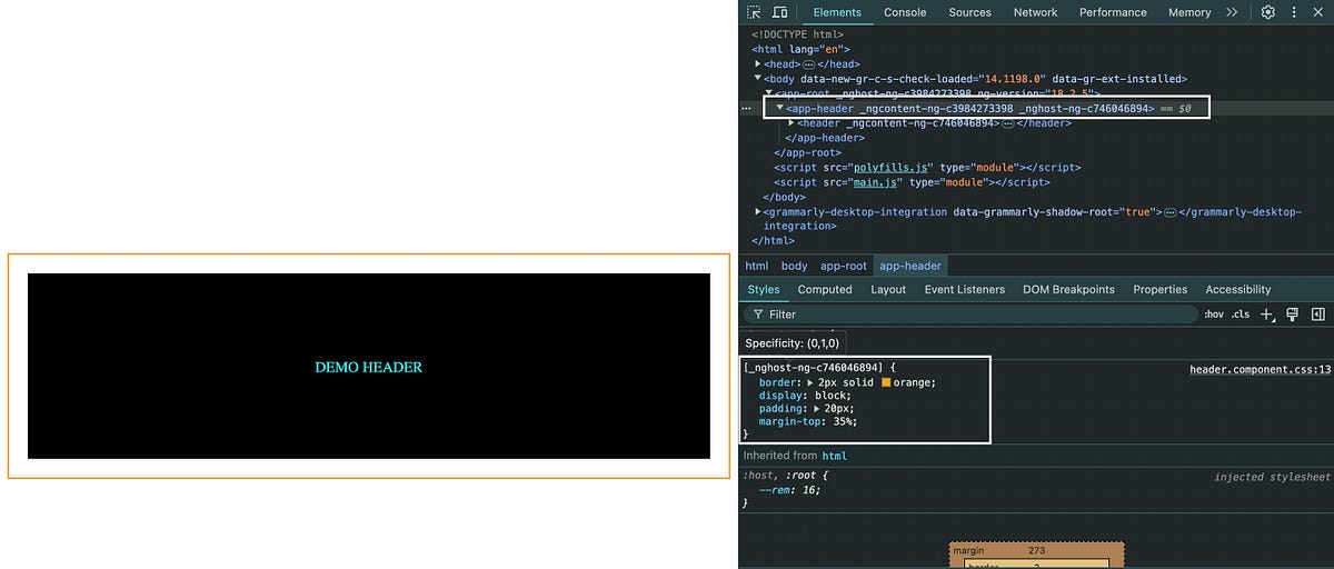 Angular: On Encapsulating Styles — deep dive into :host, :host-context and ::part selectors | by ...