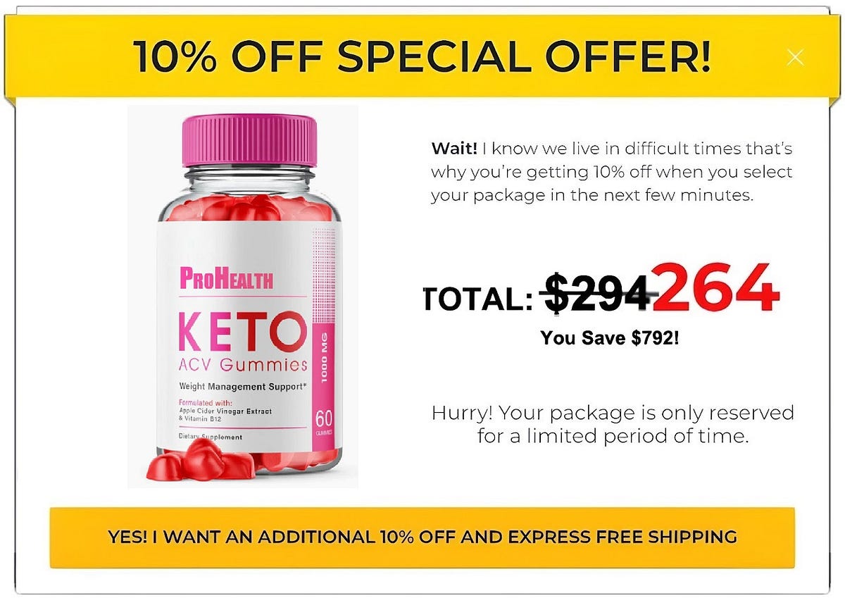 Prohealth Keto Acv Gummies Updated In The Best Price And Full Power