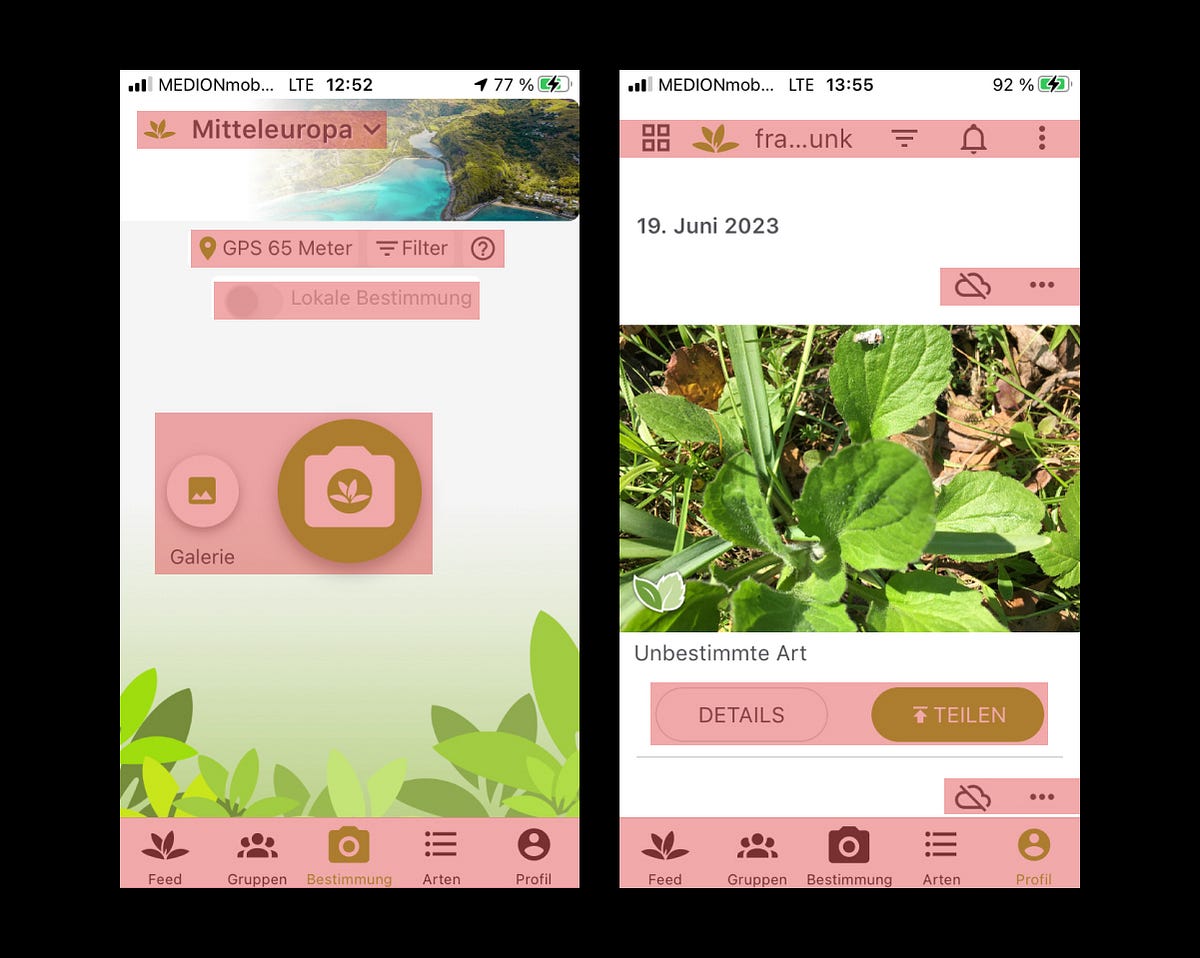 Redesiging PlantNet App. A redesign I did as part of the… | by sam UX ...