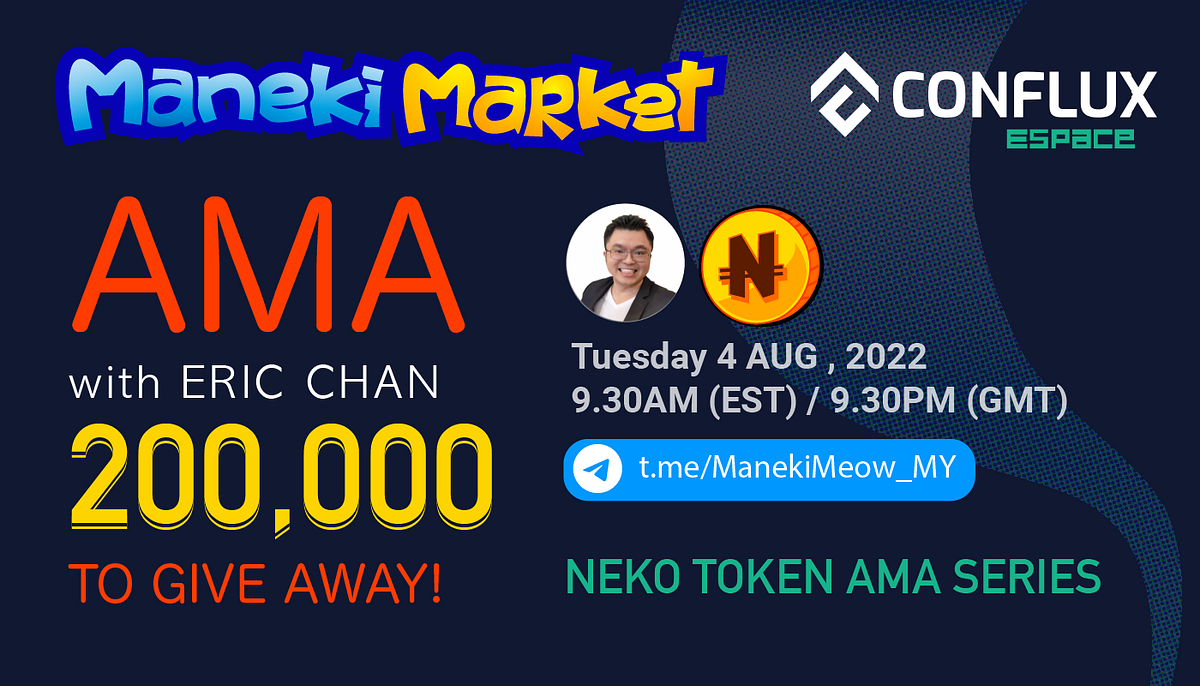 AMA NEKO token series 📢 Very excited to announce that we’re hosting an ...