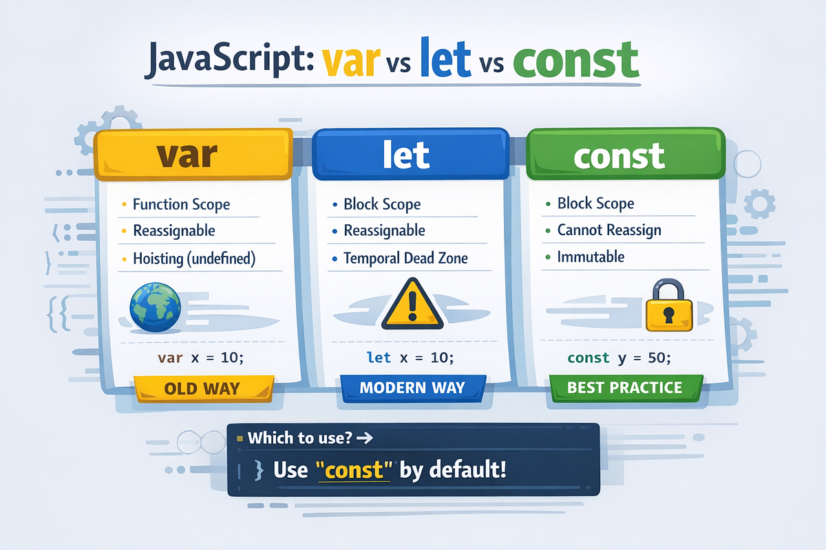 What’s the Difference Between var, let, and const in JavaScript — and ...
