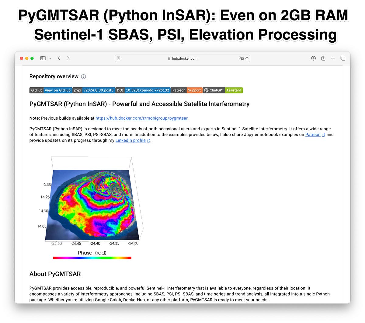 PyGMTSAR (Python InSAR): Sentinel-1 SBAS, PSI, and Elevation Processing on Just 2GB RAM | by ...