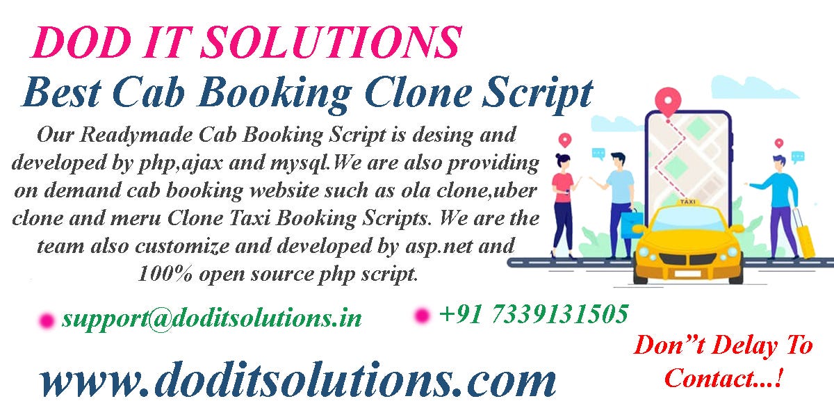e Best Readymade Cab Booking System — DOD IT SOLUTIONS | by DODITSolutions scriptstore | Medium