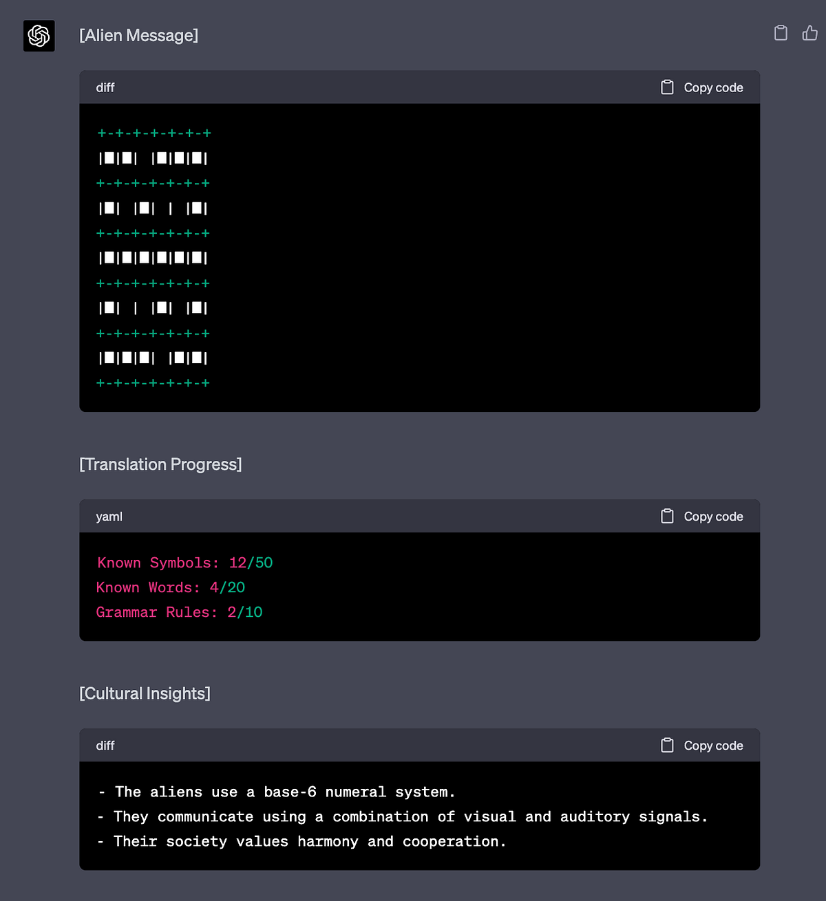 First Contact Game with ChatGPT. Welcome to “First Contact: The… | by ...