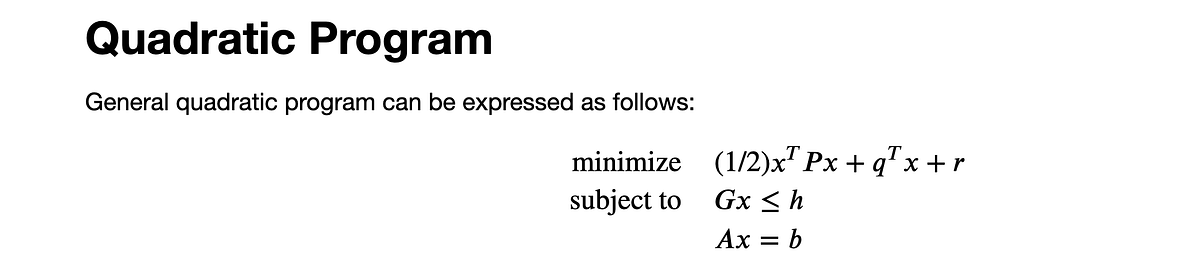 Solving Quadratic Convex optimization problems in Python | by Samrudha Kelkar | tech-that-works ...