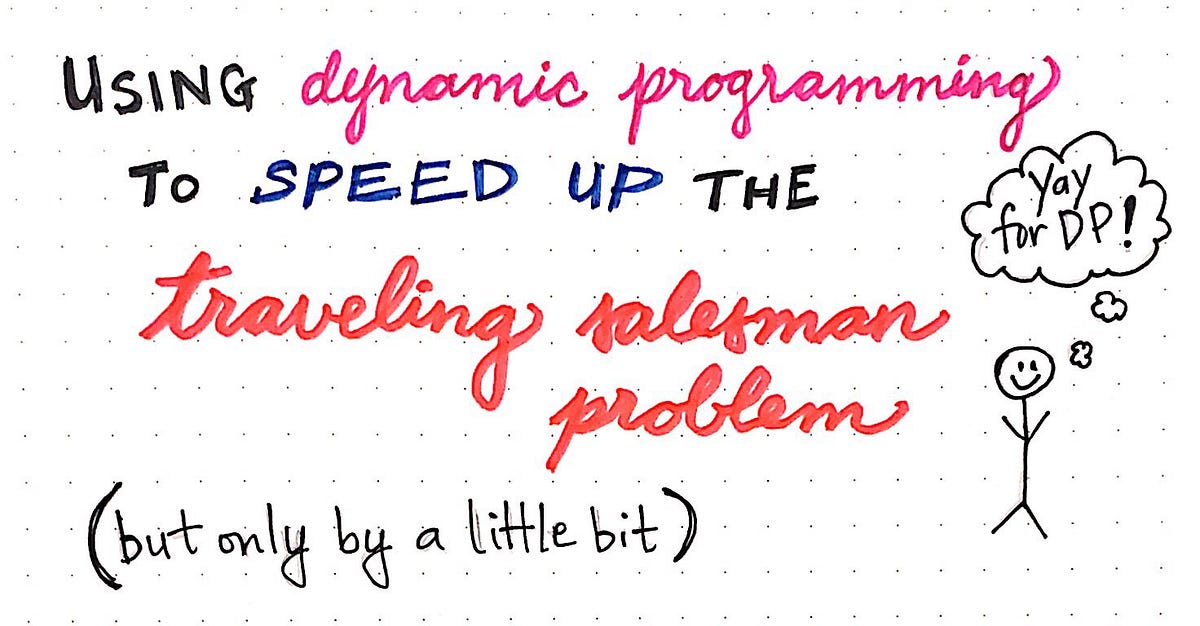 Speeding Up The Traveling Salesman Using Dynamic Programming | by ... Speeding Up The Traveling Salesman Using Dynamic Programming | by ...