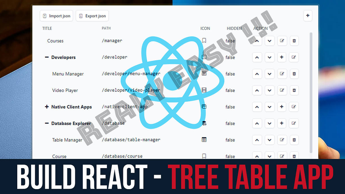 Building Tree Table App with Form and CRUD Features using React and Tailwind CSS Framework ...