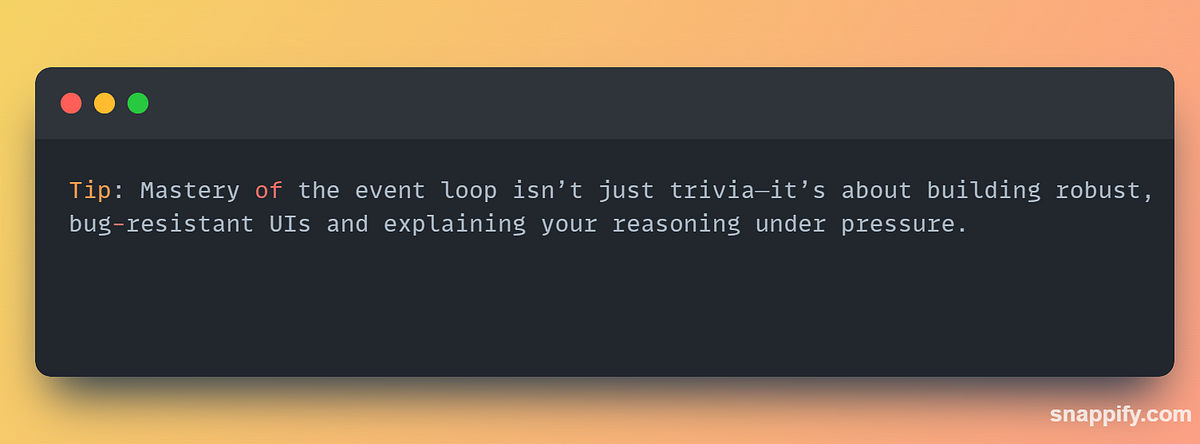 Mastering the JavaScript Event Loop and Promises for Senior Frontend Interviews | by ravikiran ...
