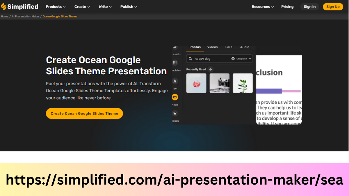 Craft Professional Ocean Google Slides Theme: Simplify Your ...