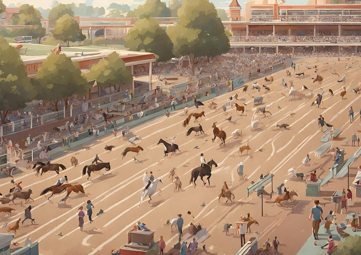 Hoard of Racing Animals at Hornsby Racetrack | by Jia | Tail Tales ...