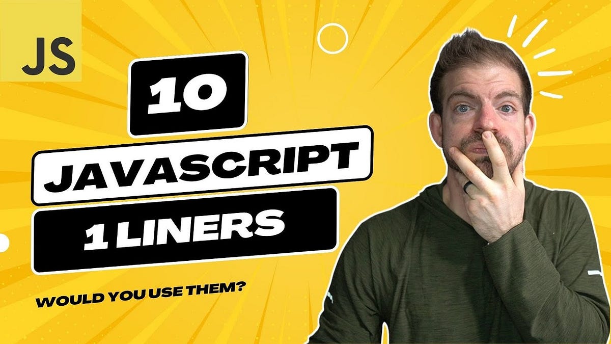 10 JavaScript One-Liners for Beginner Developers to Look Pro | by Rehan Pinjari | Medium