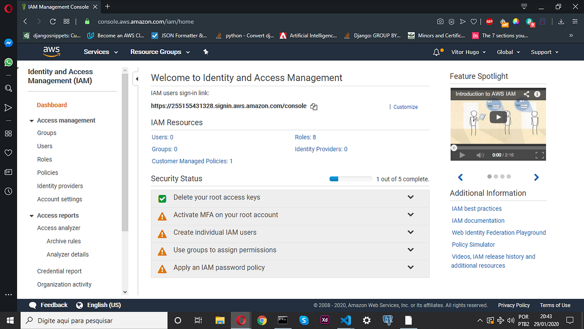 Django app: storing and serving static and media files through AWS S3 service | by Vitor Hugo da ...