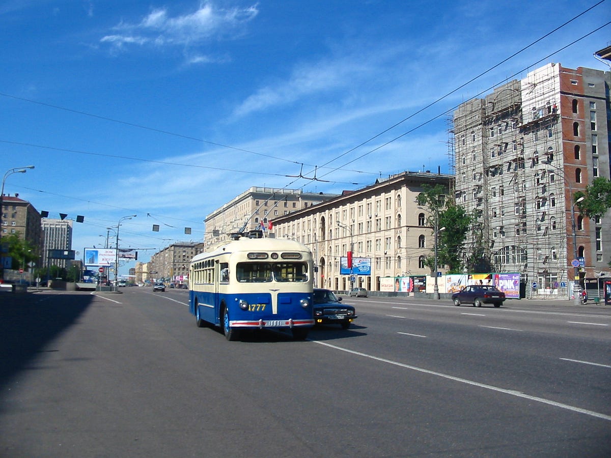Moscow museum trolleybus MTB-82. I was asked for some MTB-82 trolleybus ...