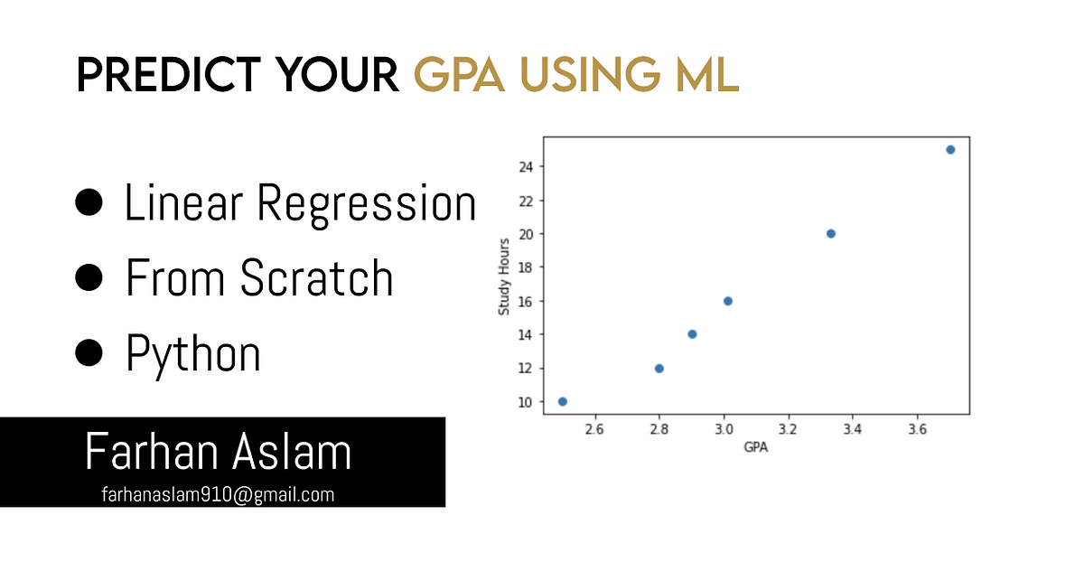 Predict Your GPA using Machine Learning | Linear Regression | Numerical | by Farhan Aslam | Medium