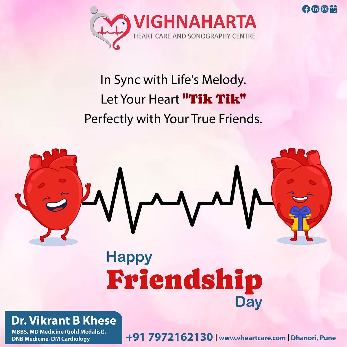 Happy Friendship Day To All of You - V - Heart Care - Medium