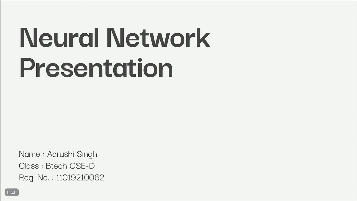 Neural Network - Aarushi Singh - Medium