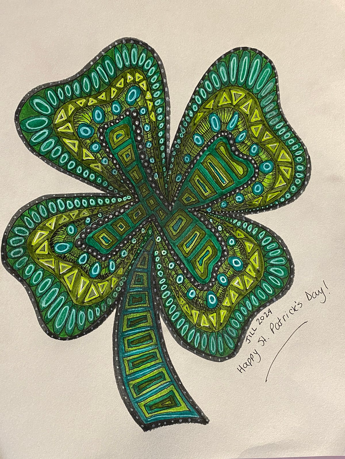 A Happy Shamrock Doodle. Celebrating St. Patrick’s Day | by Jillian ...