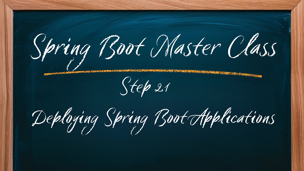 Mastering Spring Boot Step 21 — Deploying Spring Boot Applications