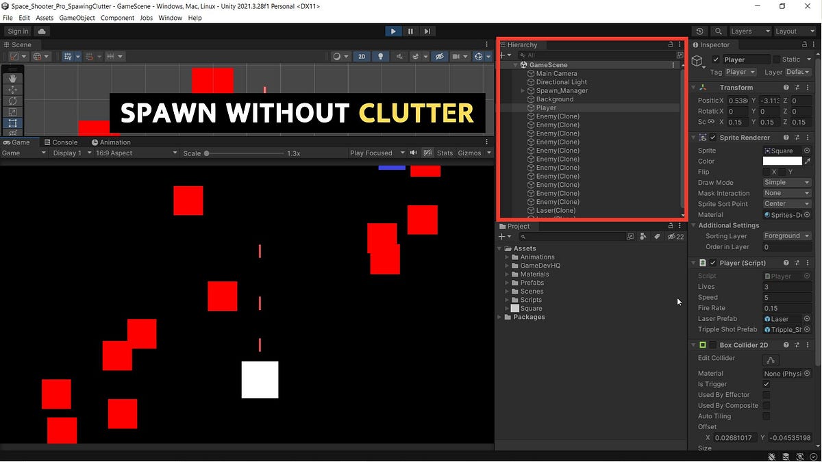 Spawning Objects In Unity Without The Clutter By Audry Barboza Medium 8294