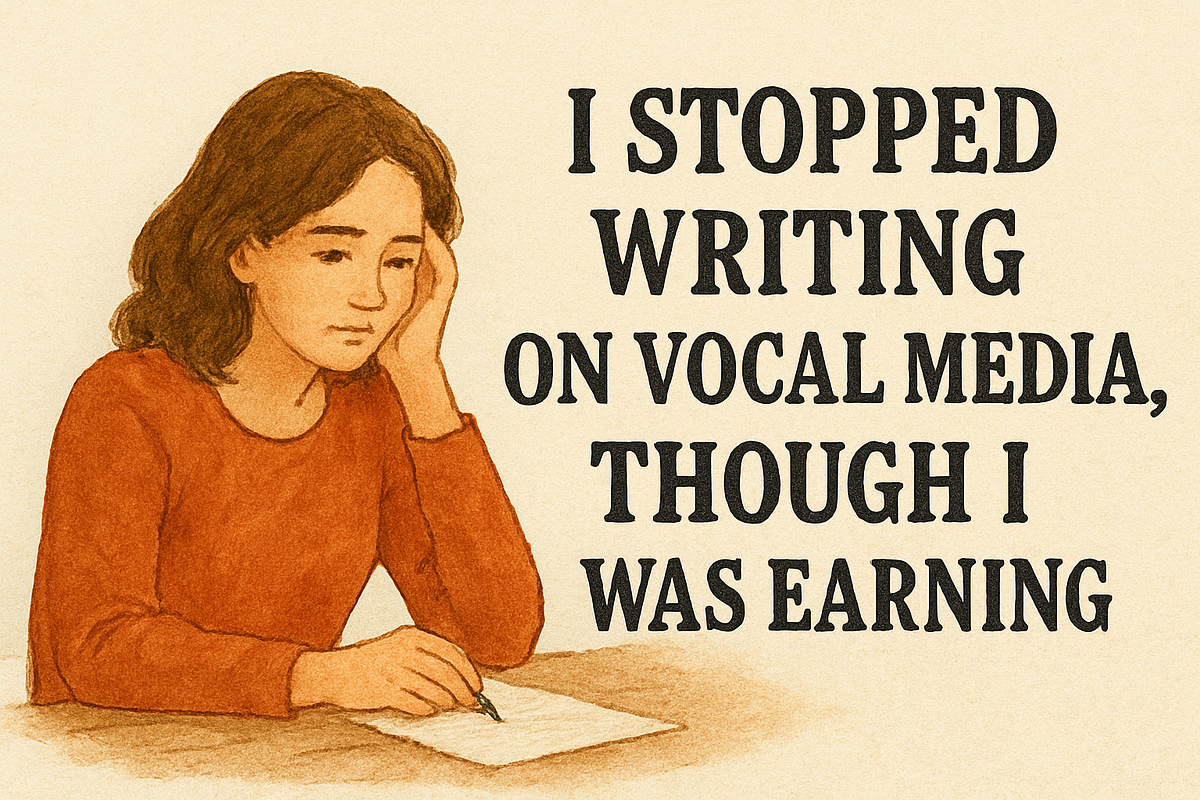This Is Why I Stopped Writing on Vocal Media | by Mahnoor C. 🌱 | Oct, 2025 | Medium
