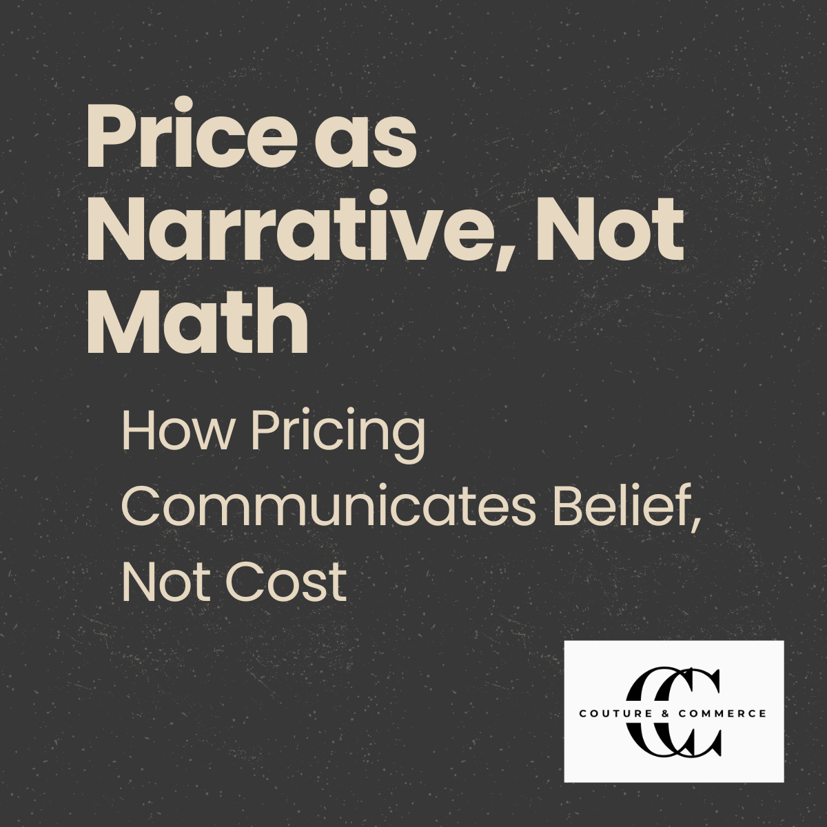 Price as Narrative, Not Math — How Pricing Communicates Belief, Not ...