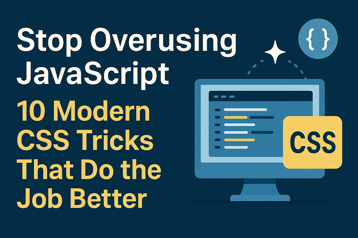 Stop Overusing JavaScript: 10 Modern CSS Tricks That Do the Job Better | by AshokReddy ...