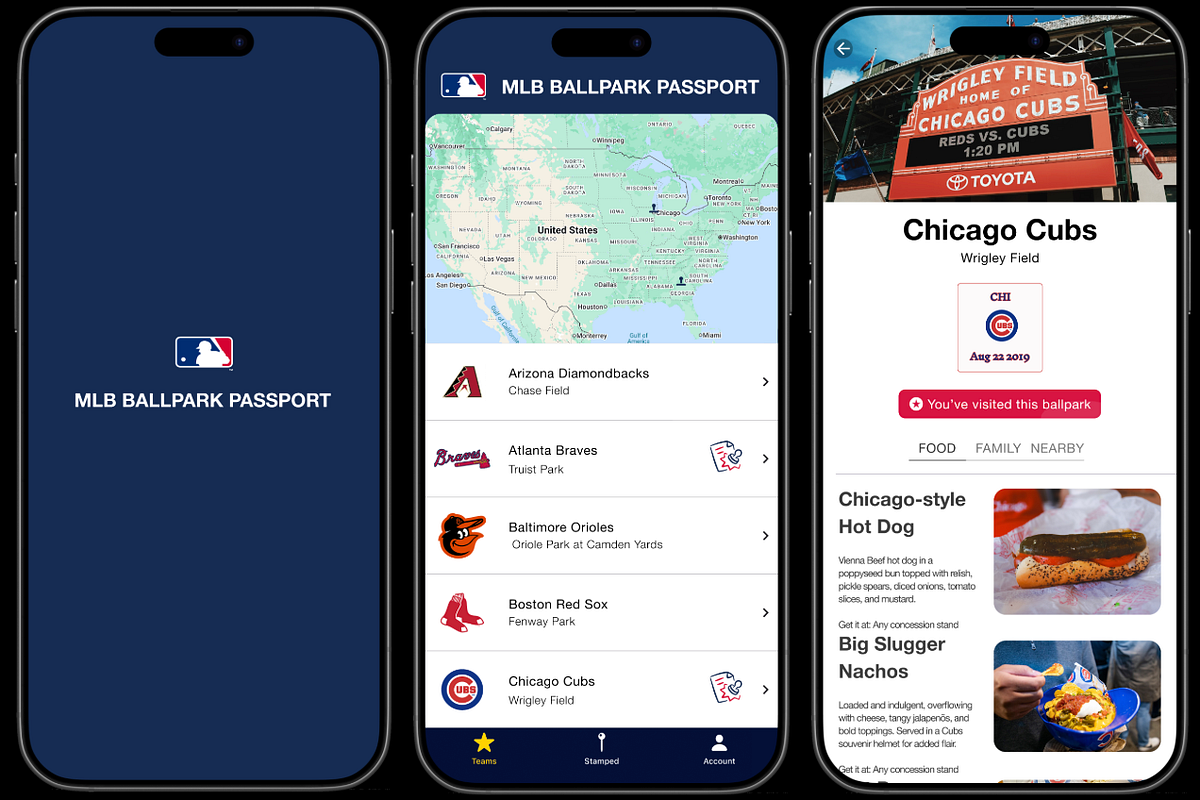 MLB Passport Figma Prototype: Building a Travel App for Baseball Fans | by Sky(Tianyi) Xiong ...