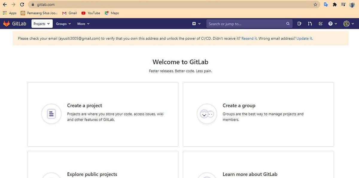 Tutorial Git Studi Kasus : [2] Cara Upload Project Ke GitLab ...