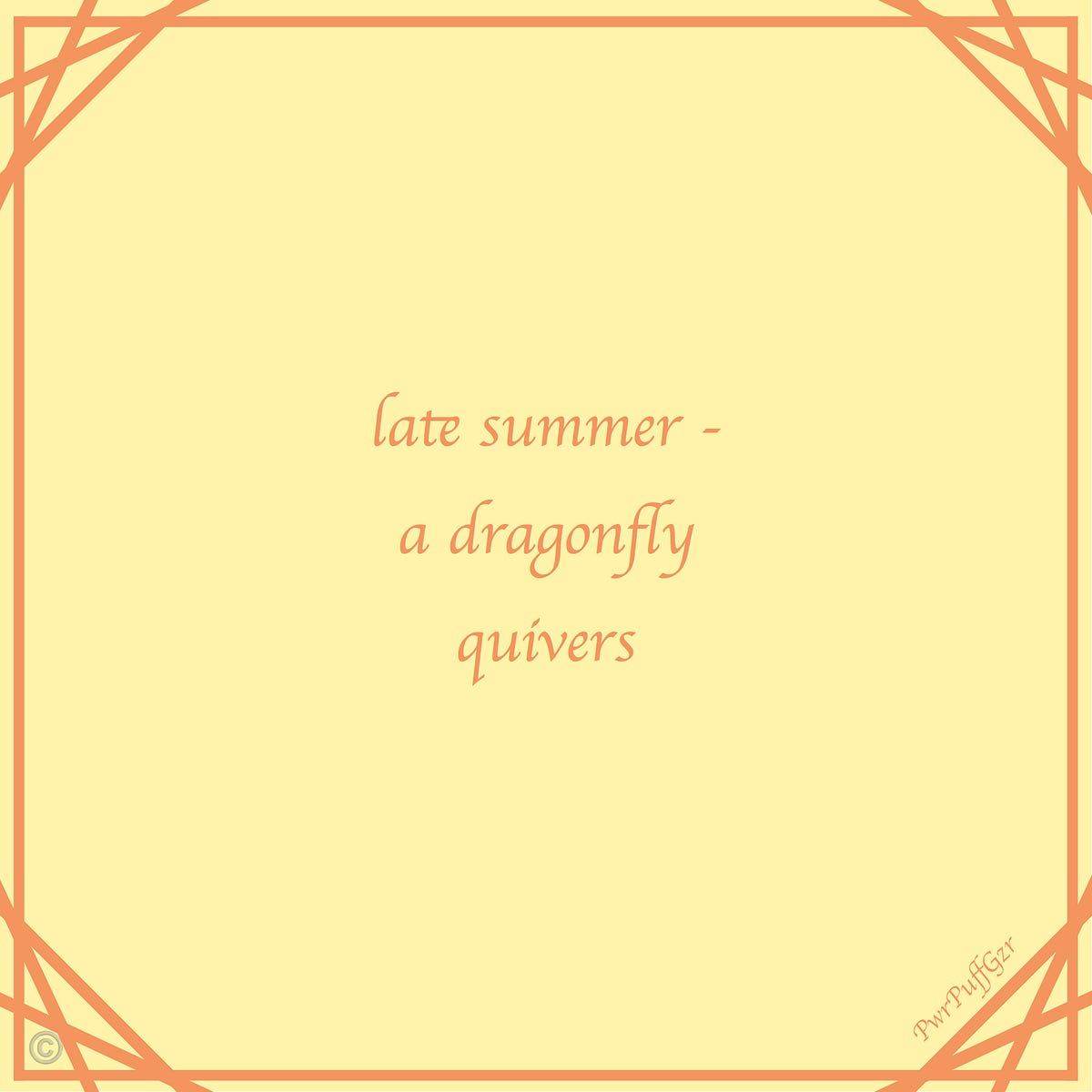 Haiku Dragonfly - Paul Douglas Lovell - Medium