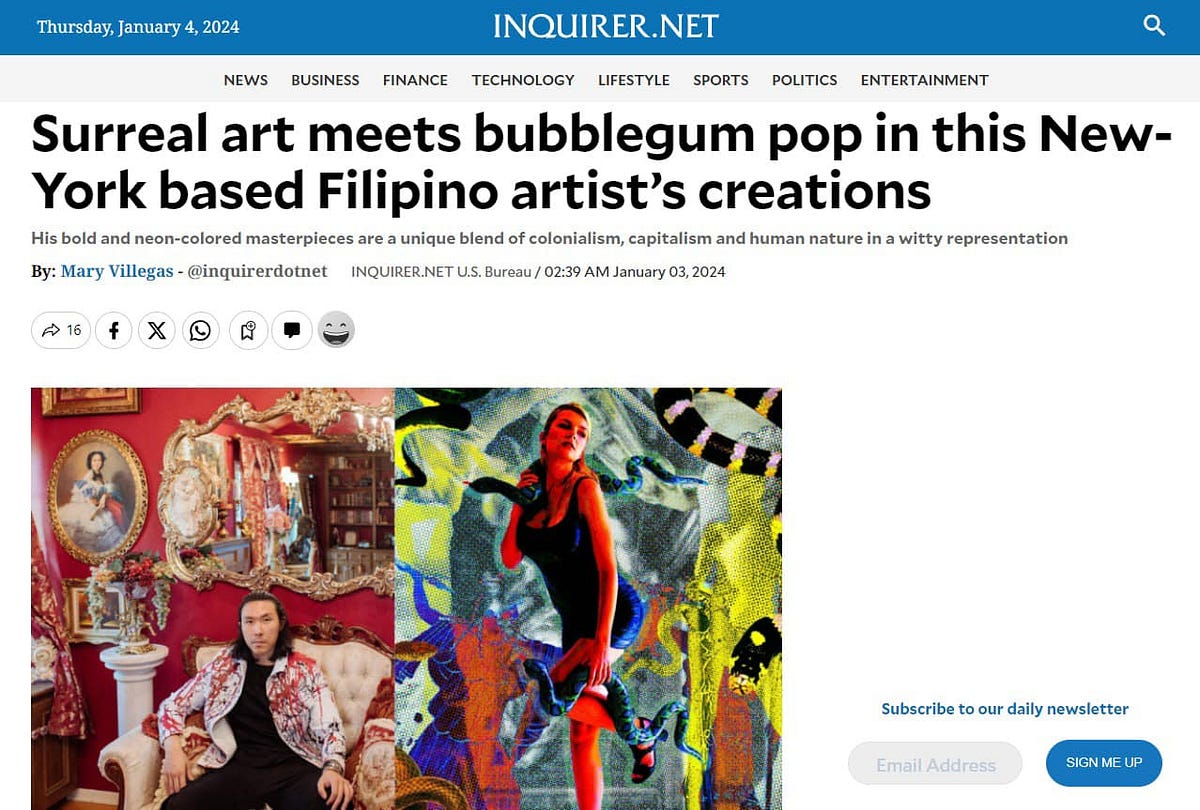 Sean Go Art for Inquirer Newspaper - Sean Go - Medium