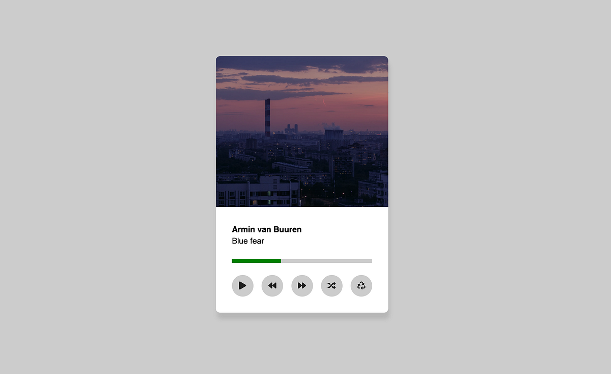 CSS Music Player. CSS For Fun and Relaxation | by RayRay | Dev Together ...