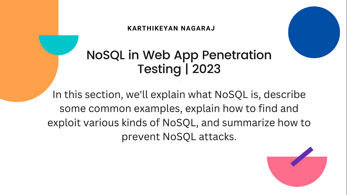 Nosql In Web App Penetration Testing By Portswigger 2023 By Karthikeyan Nagaraj Medium