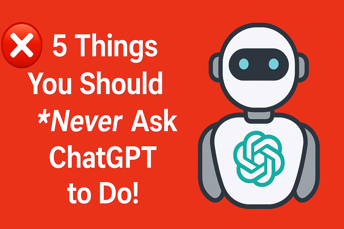 5 Things You Should Never Ask Chatgpt To Do By Seikh Suraj Write A Catalyst Jul 2025