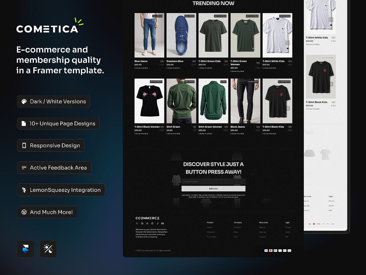 The Ultimate E-commerce Template. Sell anything. Cometica is the ...