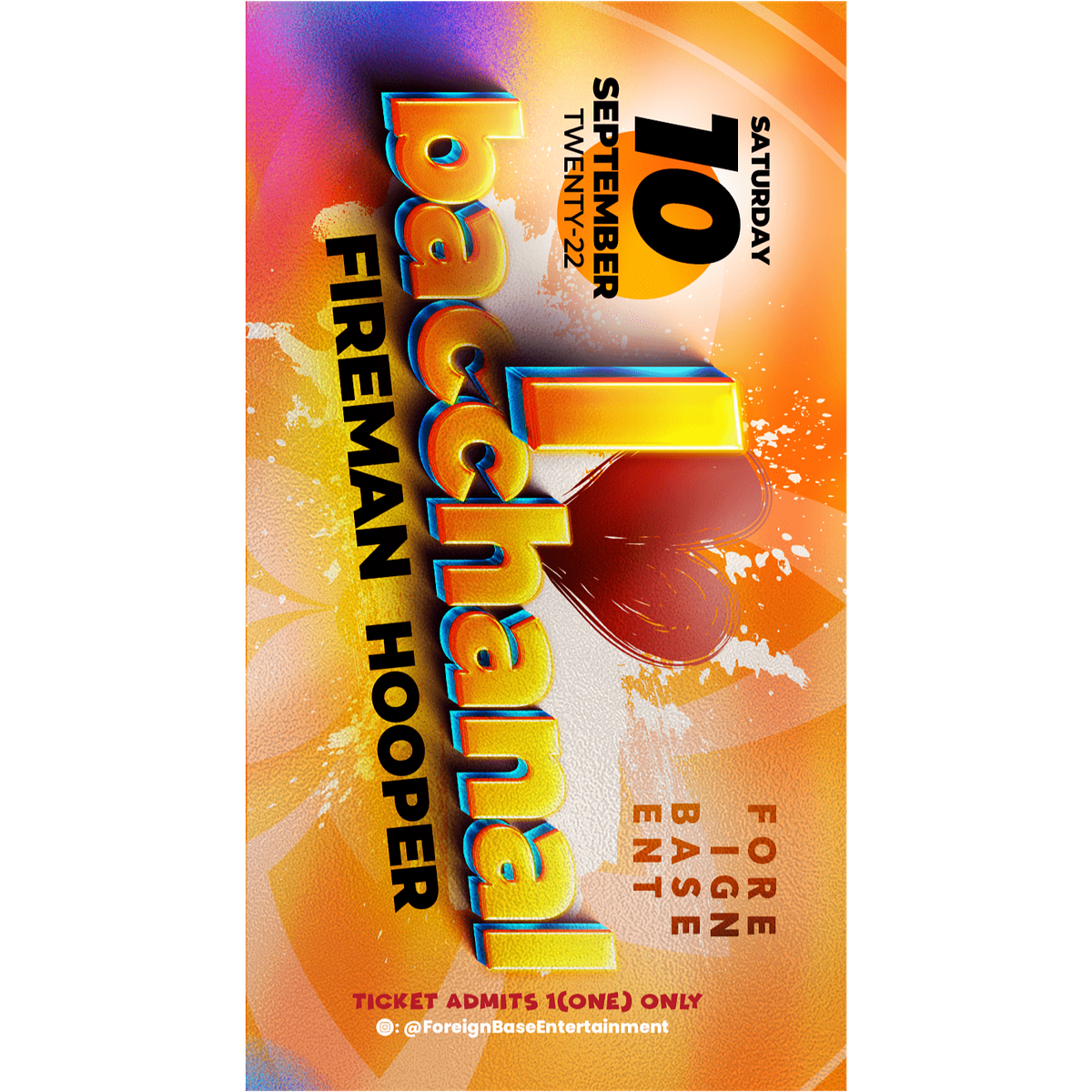 I Love Bacchanal Fireman Hooper - Ticketgateway Canada - Medium