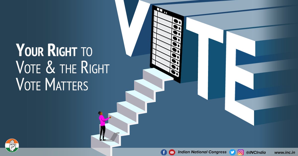 Your Right to Vote & the Right Vote Matters | by Indian National ...